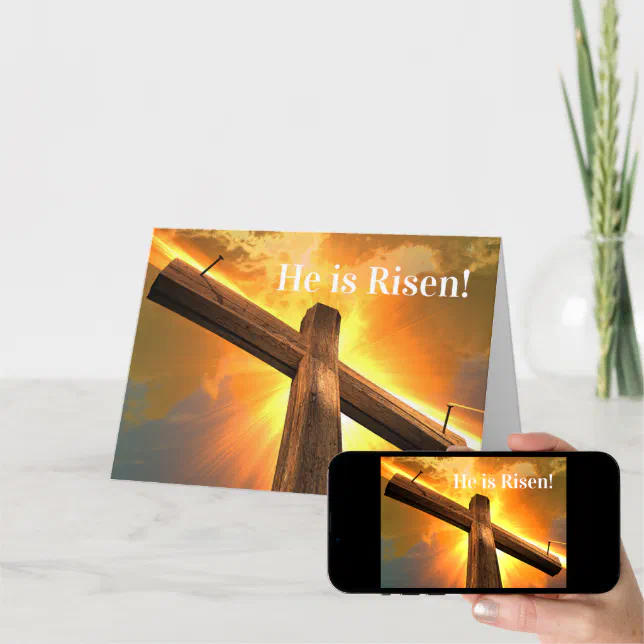 He is Risen! Easter Card | Zazzle