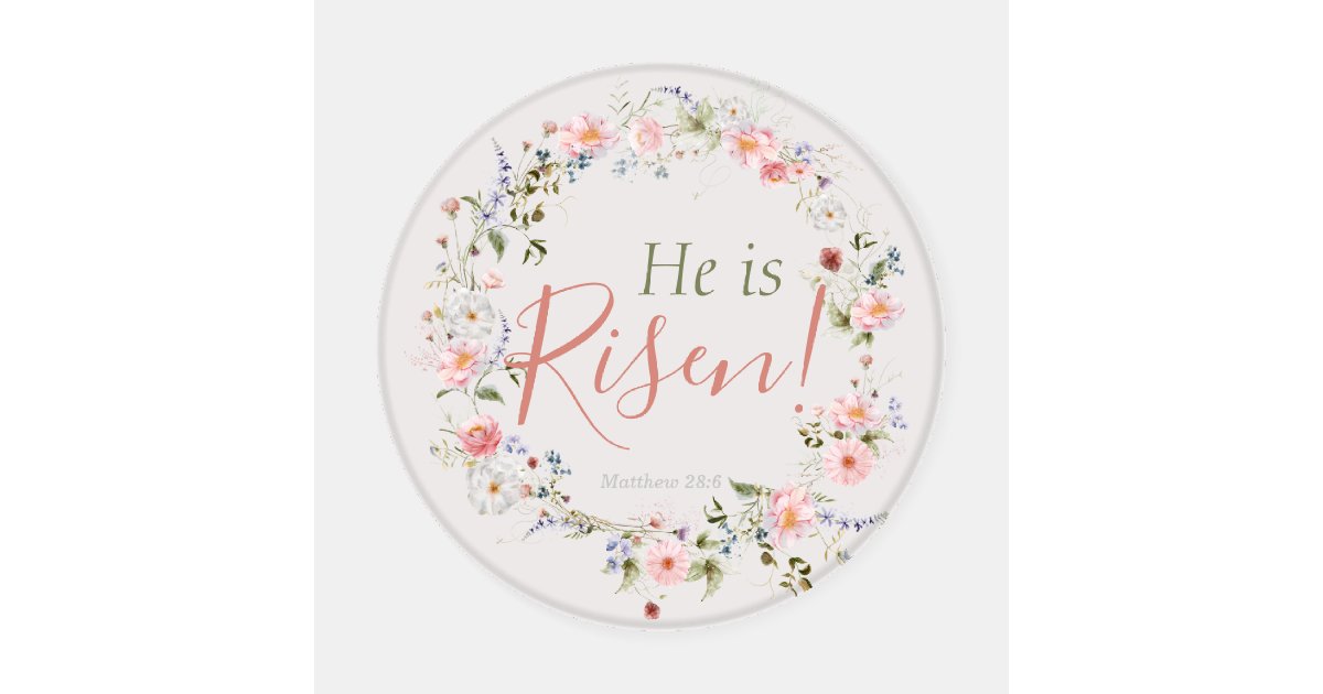He is Risen Elegant Inspirational Easter Coaster Set | Zazzle