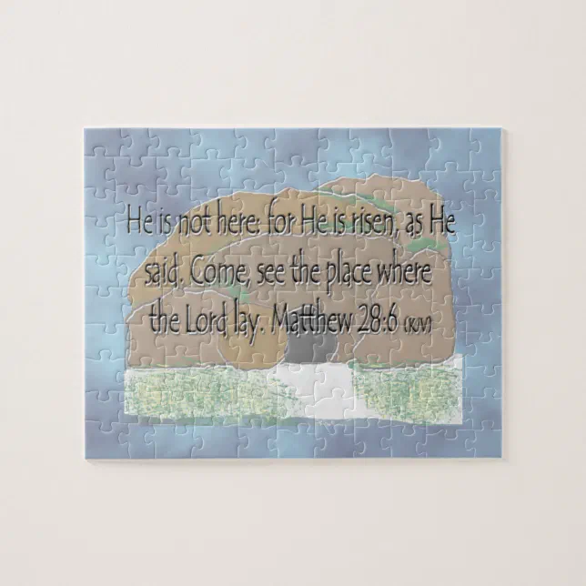 He is Risen - Matthew 28:6 Jigsaw Puzzle | Zazzle