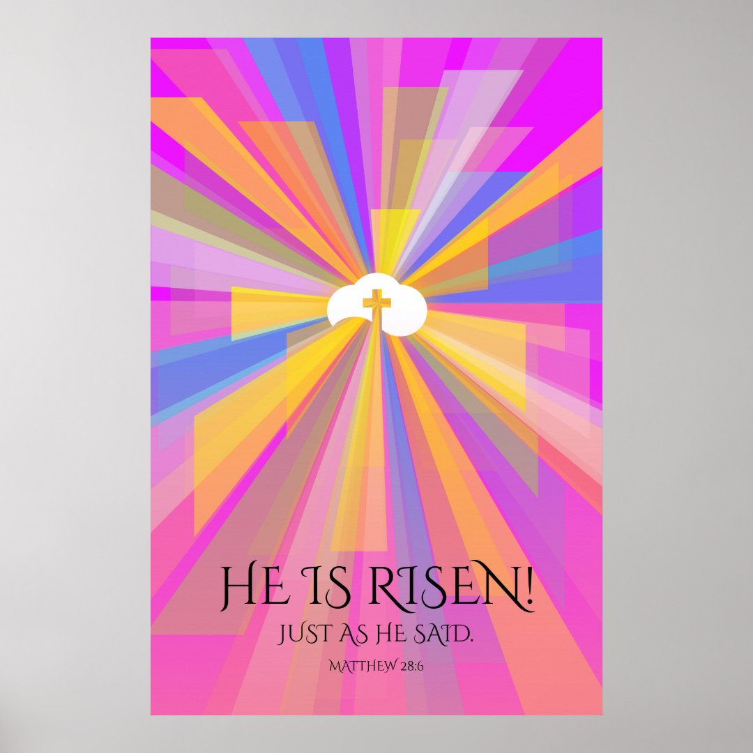 He Is Risen! Poster | Zazzle