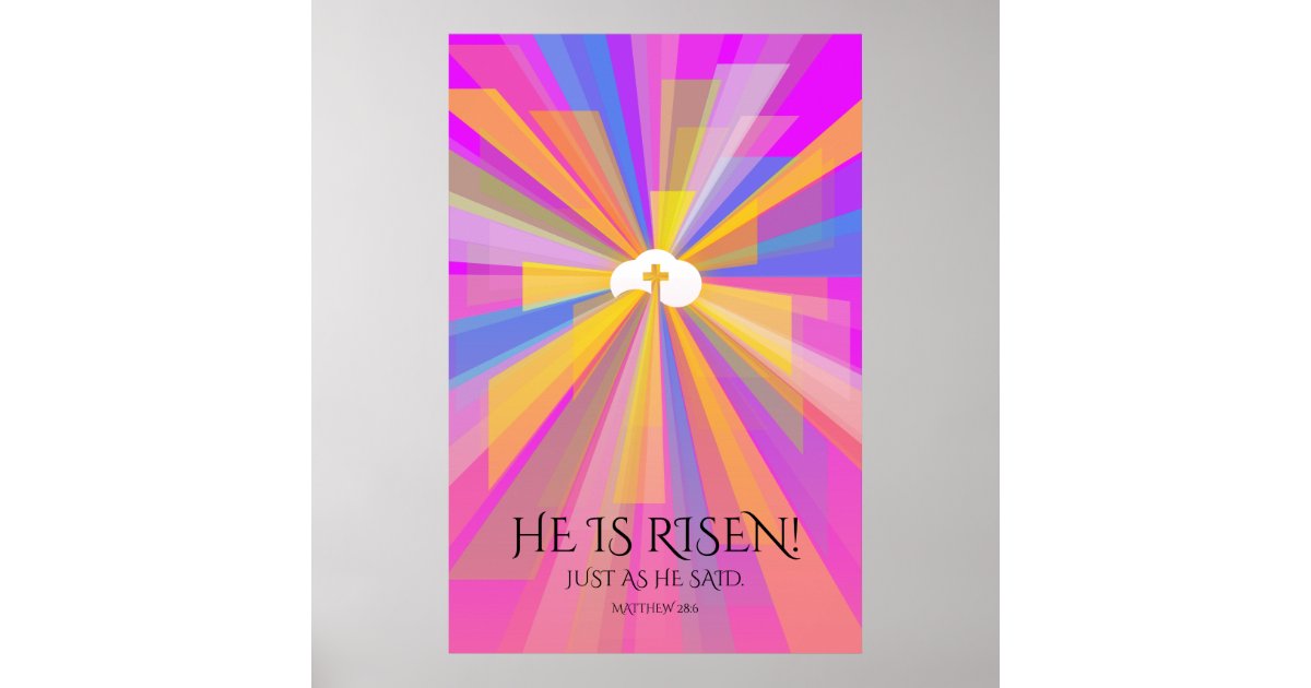 He Is Risen! Poster | Zazzle