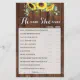 He Said She Said Sunflower Bridal Shower Game Card Flyer | Zazzle