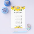 He Said She Said Sunflower Bridal Shower Game Flyer | Zazzle