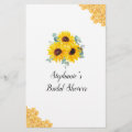 He Said She Said Sunflowers Bee Bridal Shower Game | Zazzle