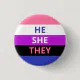 He/She/They Pronouns Genderfluid Flag Badge Button | Zazzle