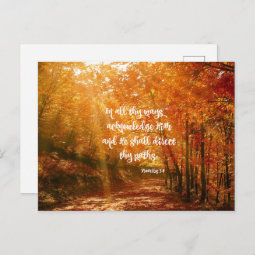 He Will Direct Your Path Bible Verse Postcard | Zazzle
