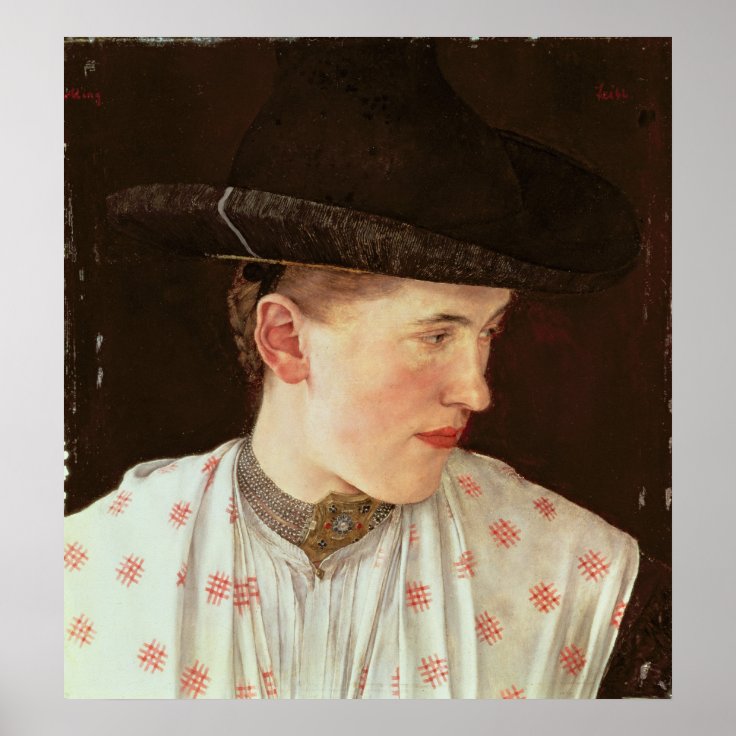 Head of a Peasant Girl, c.1880 Poster | Zazzle
