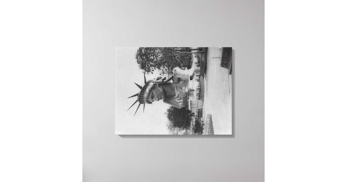 Head of Statue of Liberty in Paris Park Canvas Print | Zazzle