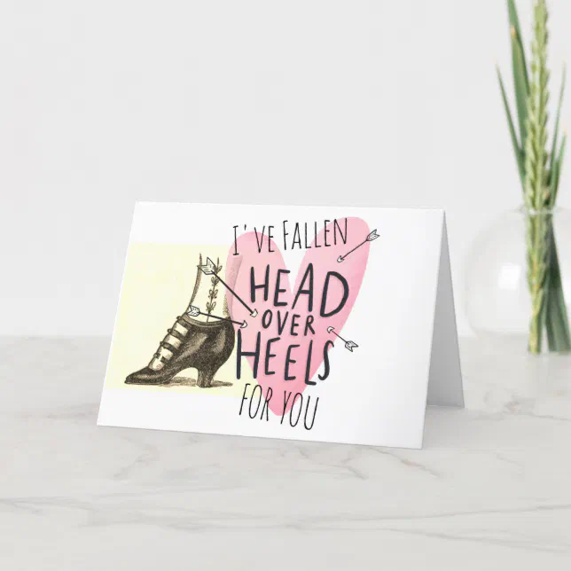 Head Over Heels For You Valentine's Day Card | Zazzle