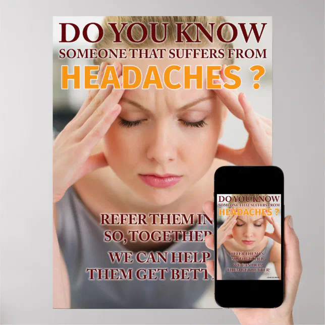 Headache Poster 18 x 24 | Zazzle