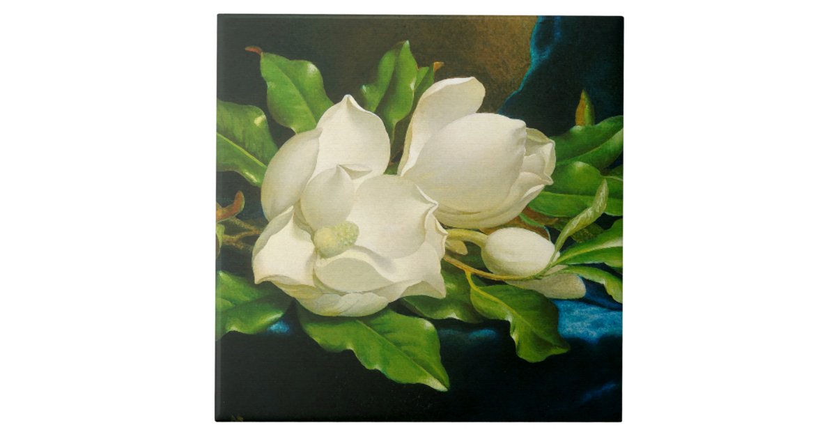 Heade Magnolia Flower Blossoms Ceramic Tile | Zazzle
