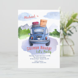 Heading Out College Bound Party Invitation | Zazzle