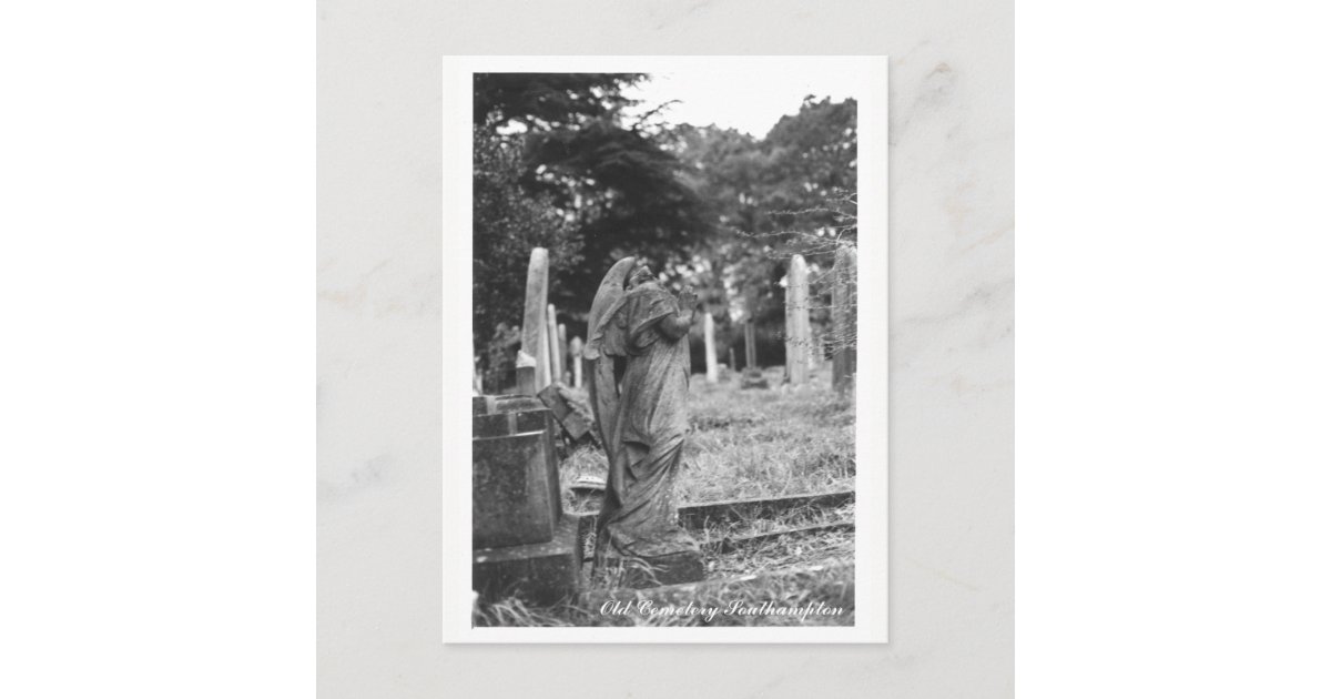 Headless Angel Statue Old Cemetery Postcard Text | Zazzle
