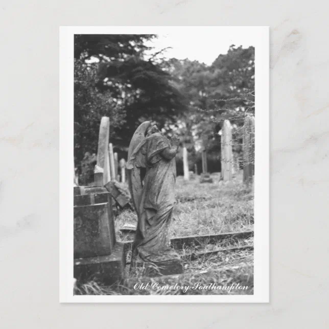 Headless Angel Statue Old Cemetery Postcard Text | Zazzle