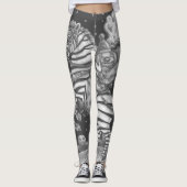 HEADLESS HORSEMAN CLOWN, HALLOWEEN ZEBRA LEGGINGS | Zazzle