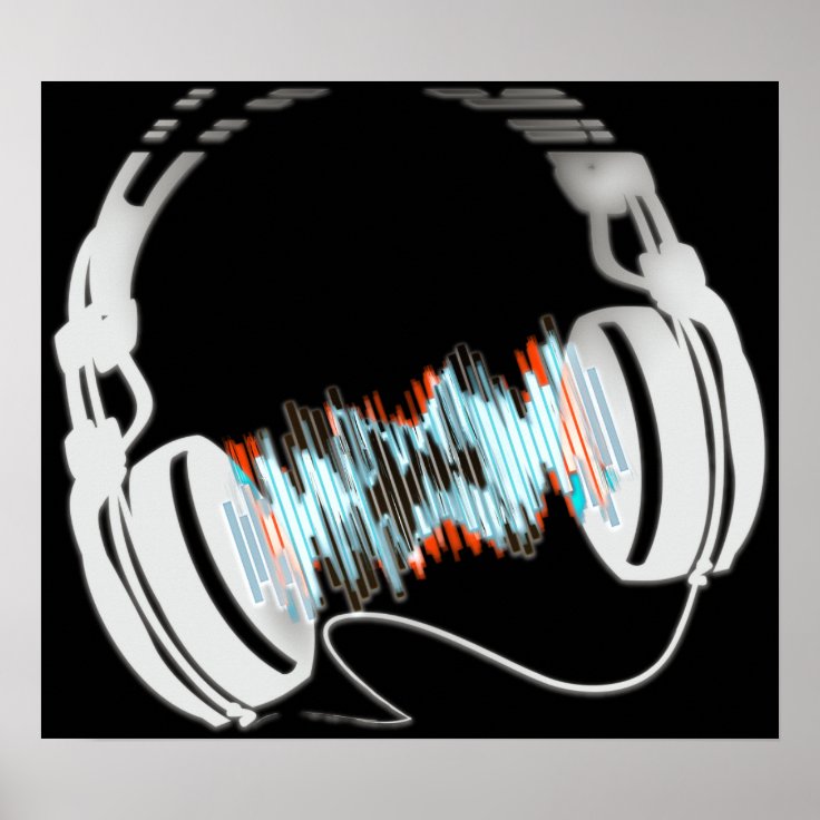 Headphones Poster | Zazzle