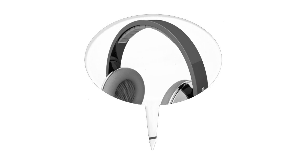 Headphones with mic cake topper | Zazzle