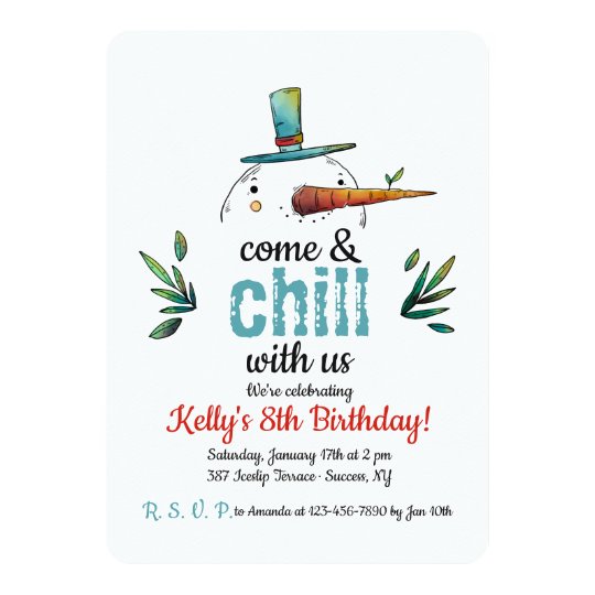 Heads Up Snowman Invitation | Zazzle.com