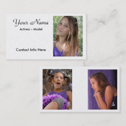Headshot Actor Business Card Template | Zazzle