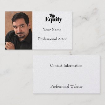 Headshot Business Card for AEA Actor | Zazzle