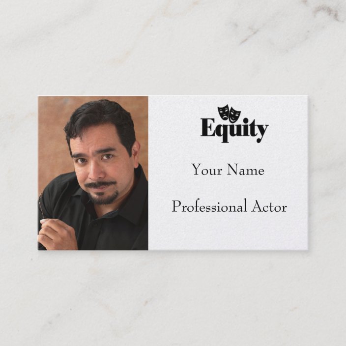 Headshot Business Card for AEA Actor | Zazzle.com