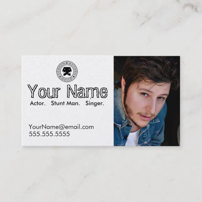 Headshot Business Card for the Working Actor | Zazzle