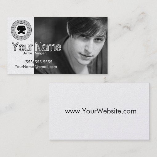 Headshot Business Card for the Working Actor III | Zazzle