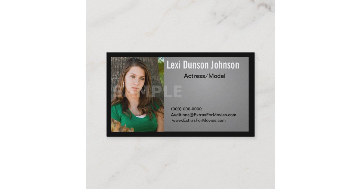Headshot Business Card Models or Actors | Zazzle