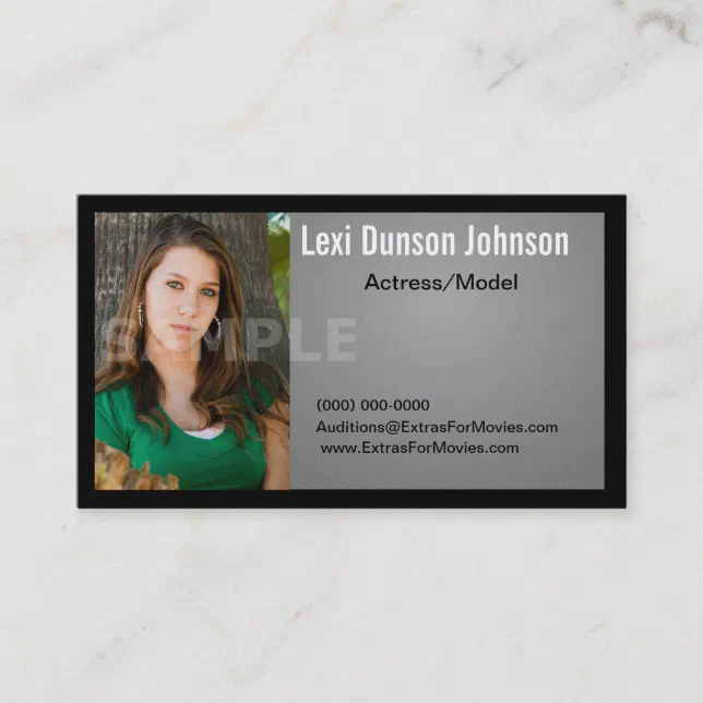 Headshot Business Card Models or Actors | Zazzle
