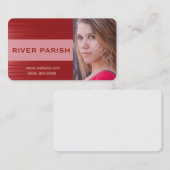 Headshot Business Card Red | Zazzle