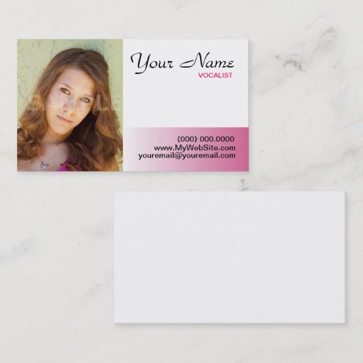 Headshot Business Cards Pink | Zazzle