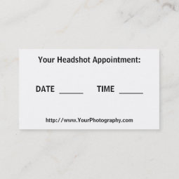 Headshot Photographer Promotional Business Card | Zazzle