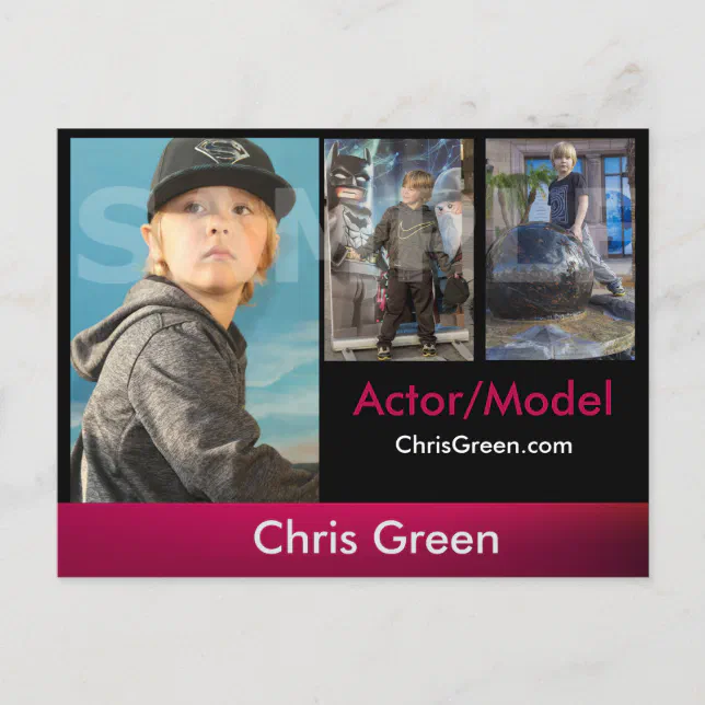 Headshot Zed/Comp Cards Models Actors | Zazzle