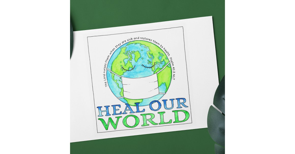 Heal Our World Inspirational Postcard | Zazzle