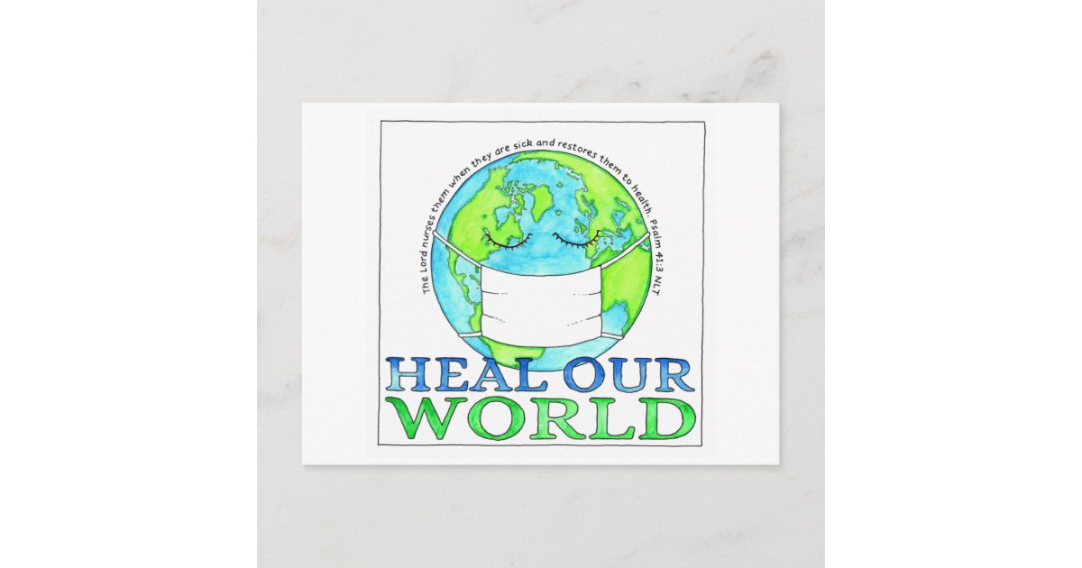 Heal Our World Inspirational Postcard | Zazzle