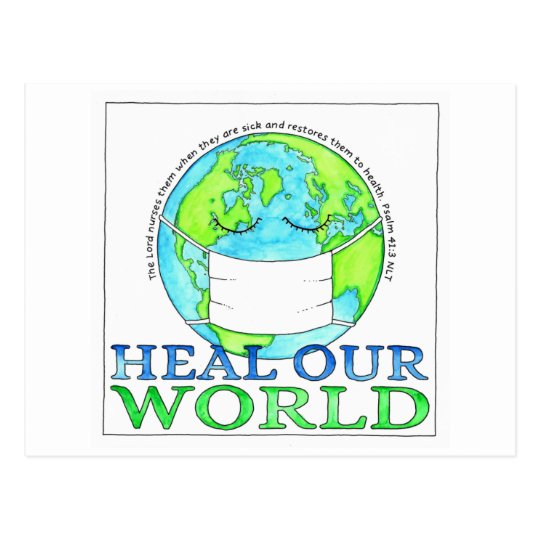 Heal Our World Inspirational Postcard | Zazzle.com