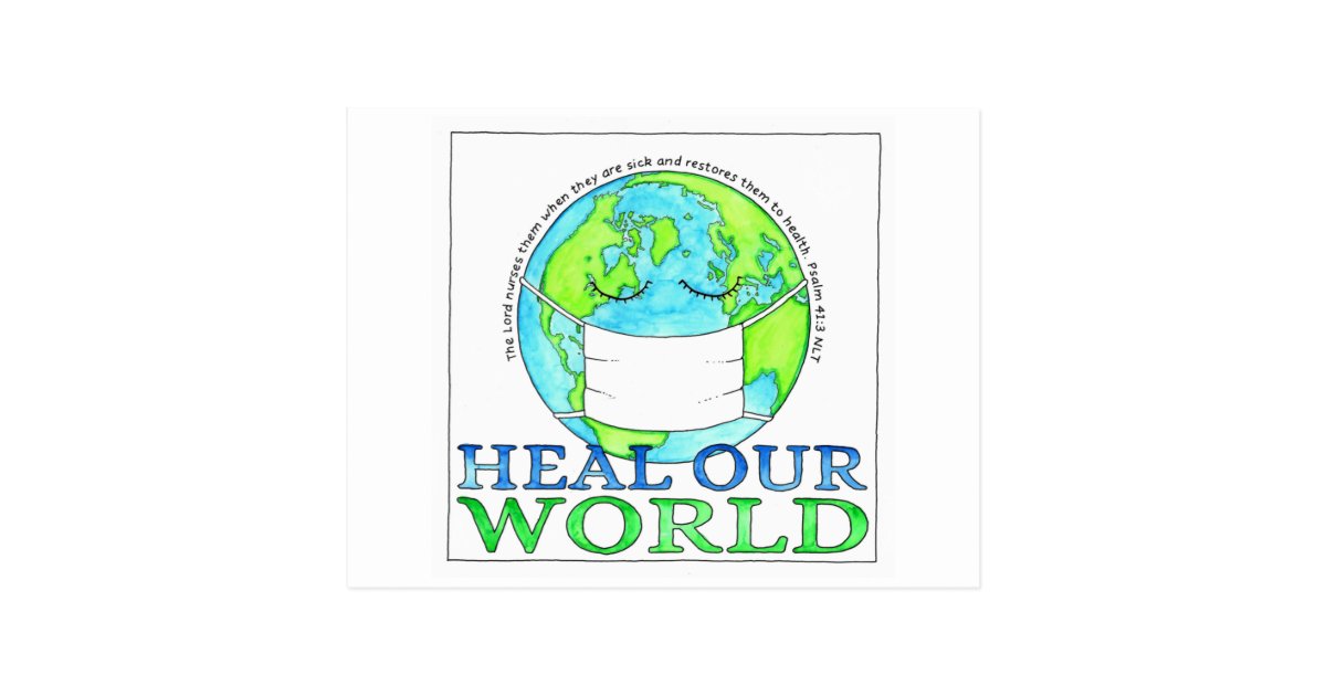Heal Our World Inspirational Postcard | Zazzle.com