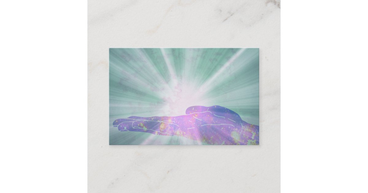 Healer Hand Radiating Love and Light Energy Business Card | Zazzle