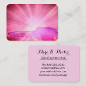 Healer Pink Rays Healing Hand Lightworker Business Card | Zazzle