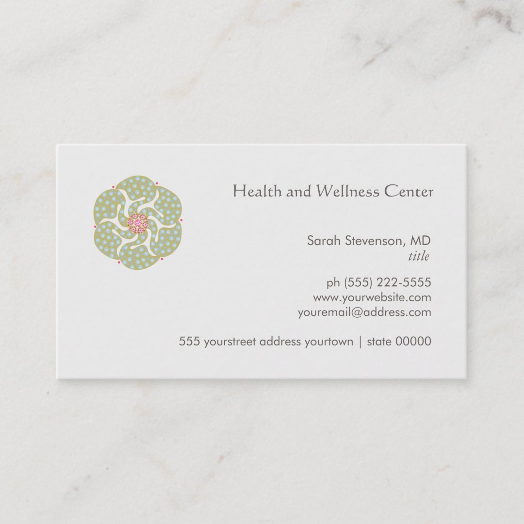 Healing Arts Health and Wellness Business Card | Zazzle