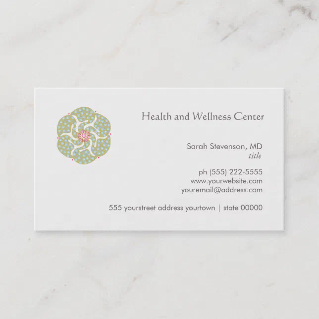 Healing Arts Health and Wellness Business Card | Zazzle