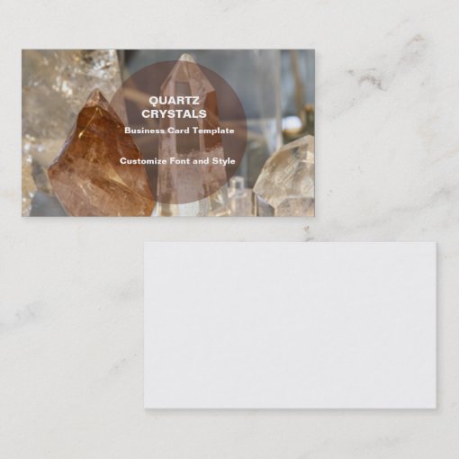 Healing Crystals - Quartz Crystals Business Card | Zazzle