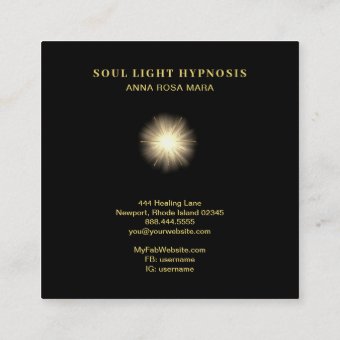 Healing Energy Sun Burst Universe Cosmic Stars Square Business Card ...
