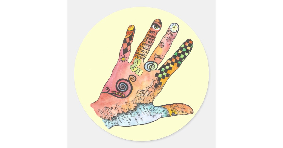 Healing Hand Classic Round Sticker | Zazzle