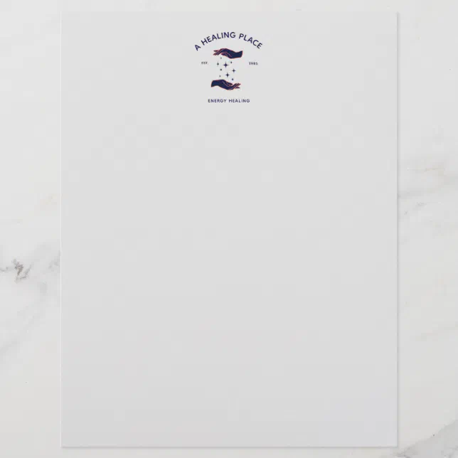 Healing hands Energy Healer Letterhead | Zazzle