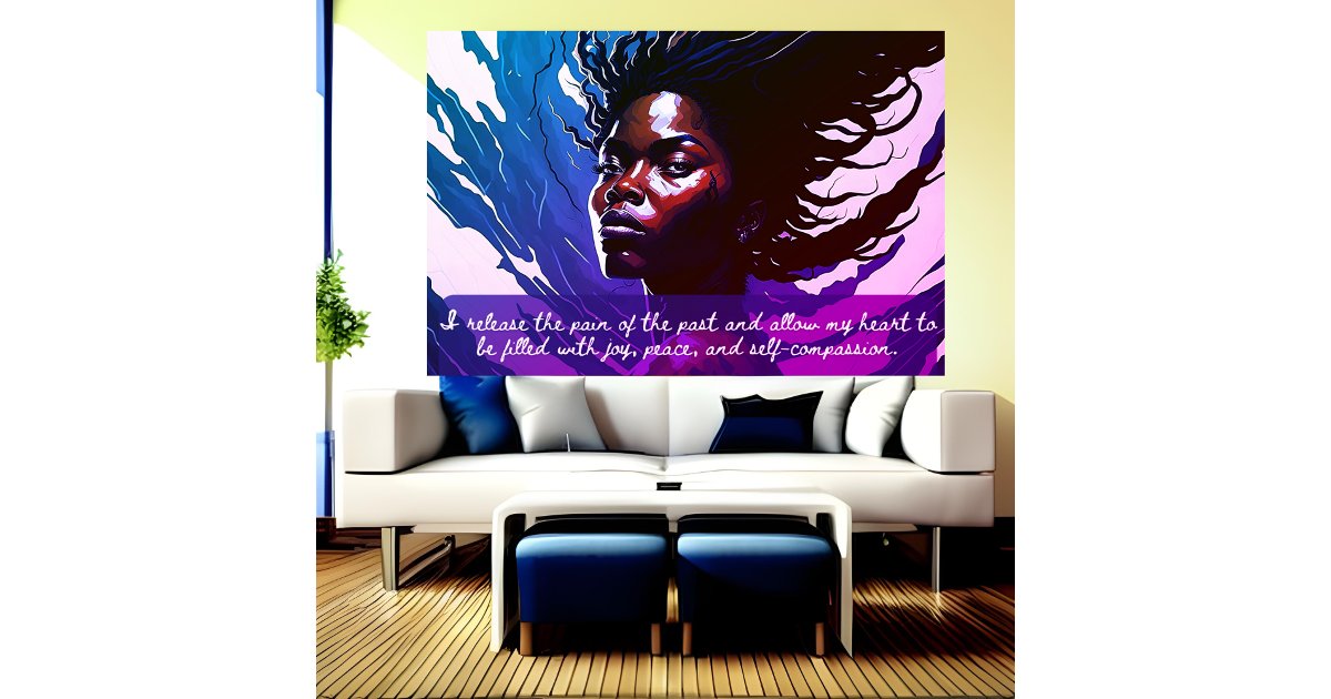 Healing Heart: Joy, Peace & Self-Compassion Poster | Zazzle