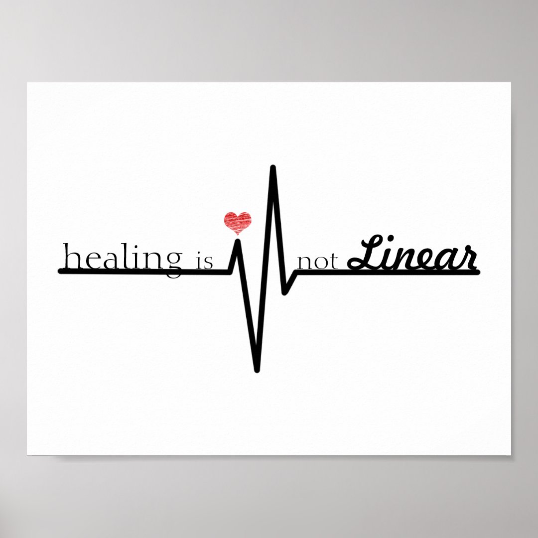 Healing Is Not Linear- Mental Health Awareness Poster | Zazzle