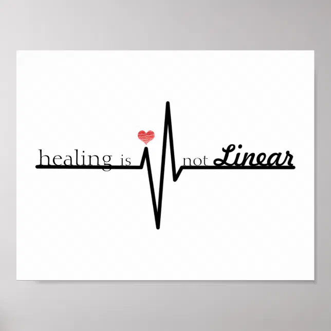 Healing Is Not Linear- Mental Health Awareness Poster | Zazzle