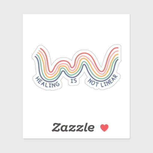 Healing Is Not Linear - Mental Health Awareness Sticker | Zazzle