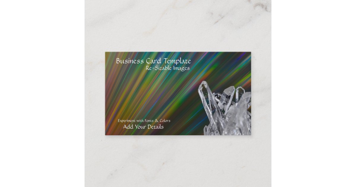 Healing Minerals Quartz Raw Crystal Business Card | Zazzle